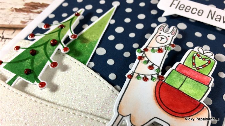 Llama holiday card | Vicky Papaioannou